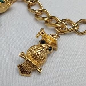 Vintage | Jewelry | Vintage Monet Gold Charm Bracelet Charms Rare ...